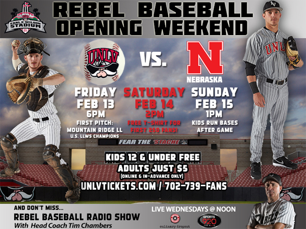 Season Opener of Rebel Baseball: UNLV vs. Nebraska | Calendar ...