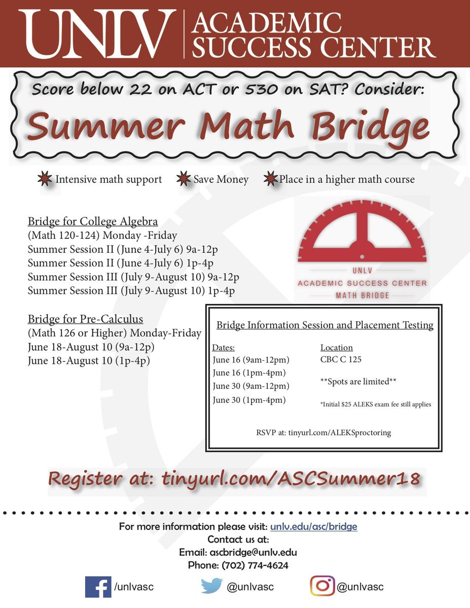Bridge Programs | Academic Success Center | University of Nevada, Las Vegas