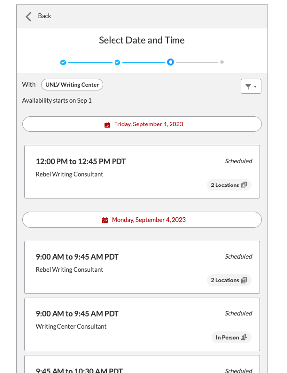 Schedule an Appointment | UNLV Writing Center | University of Nevada, Las Vegas